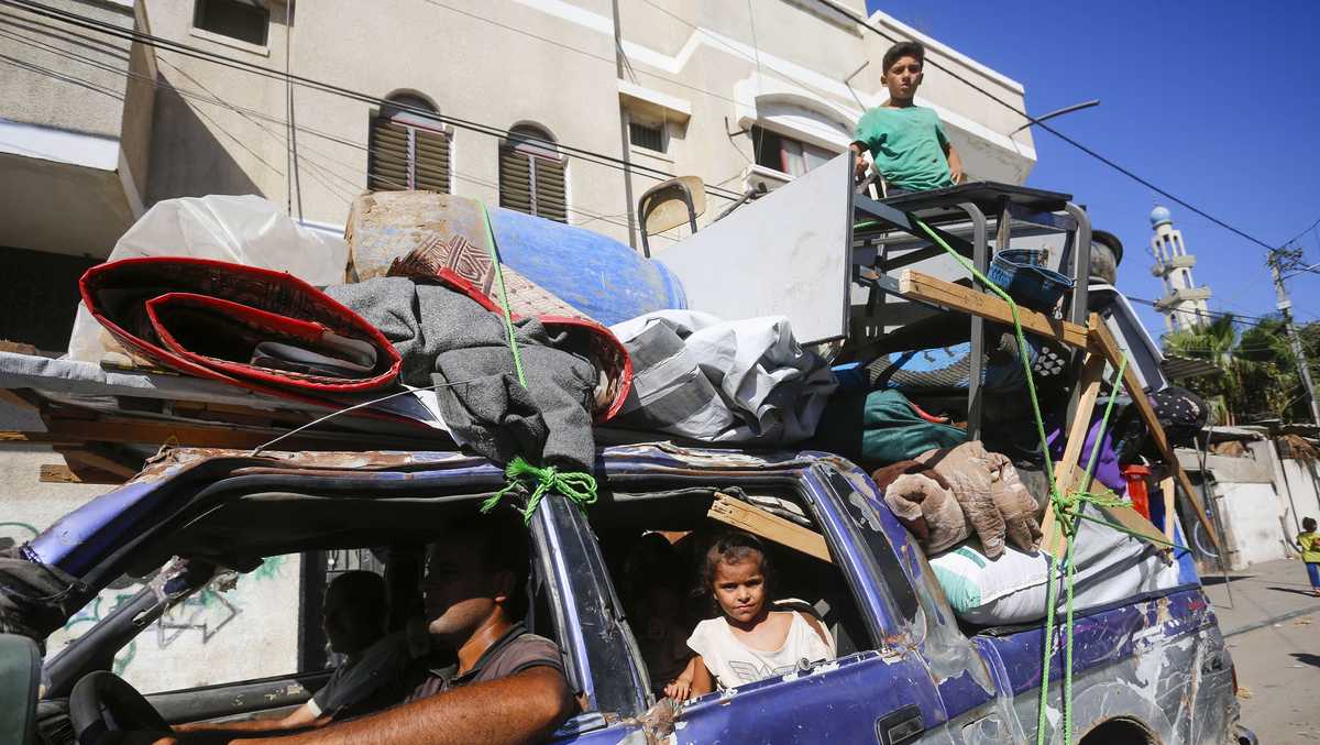 Thousands in Gaza forced to flee again after Israeli evacuation orders