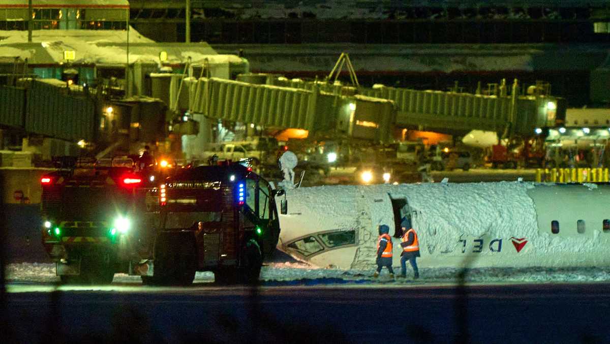 Delta flight crash at Toronto airport injures 18