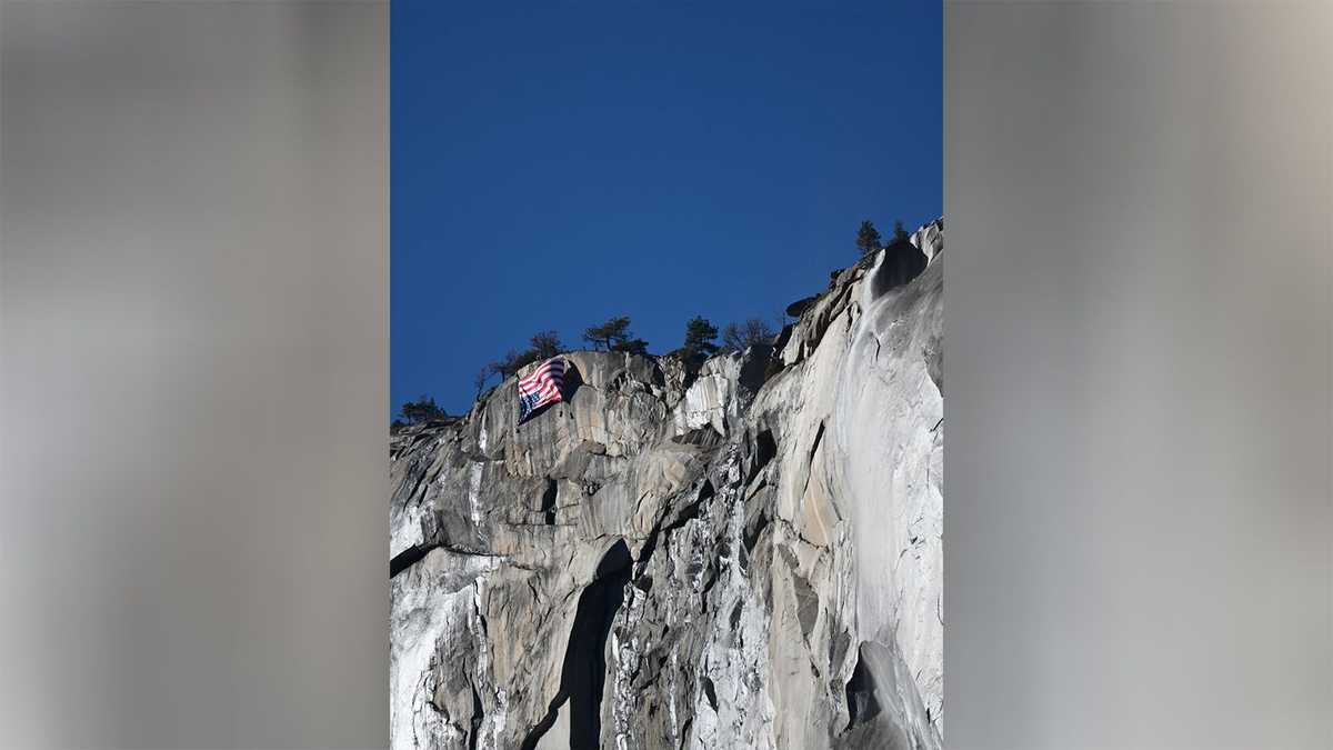 Why there’s an upside-down American flag hanging in Yosemite