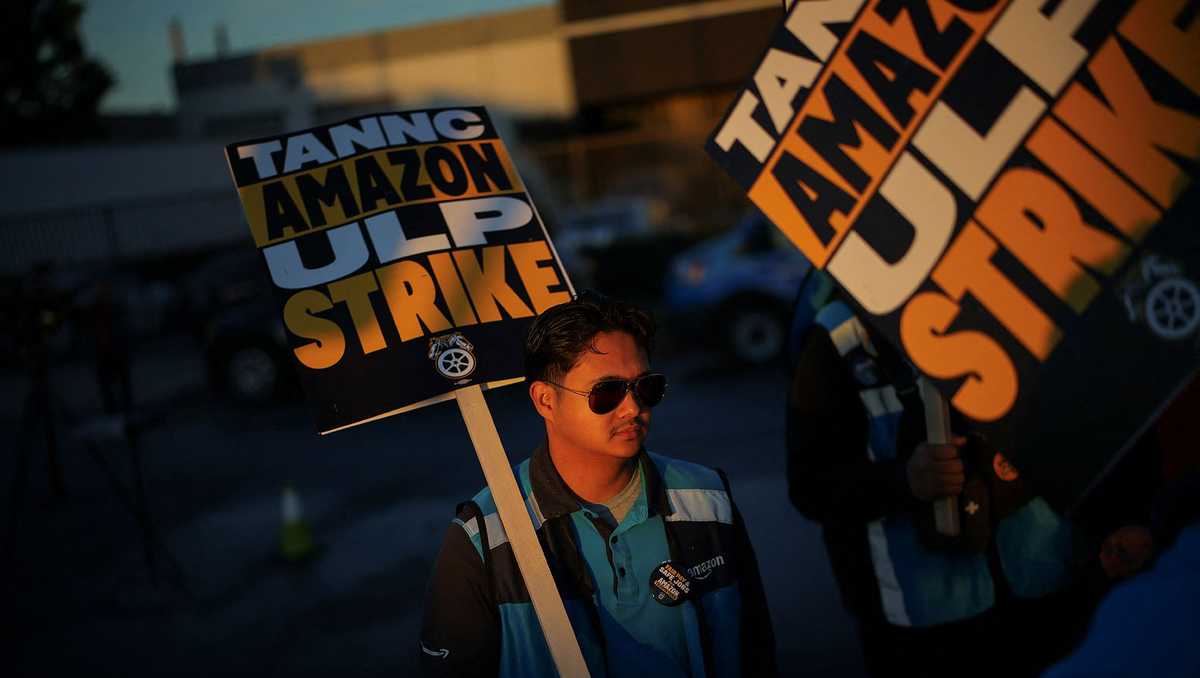 ‘Packages and profits over people’: Why some Amazon drivers are on strike