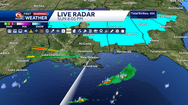 New Orleans, Today's Storms are Gone, still a Few Coastal Showers