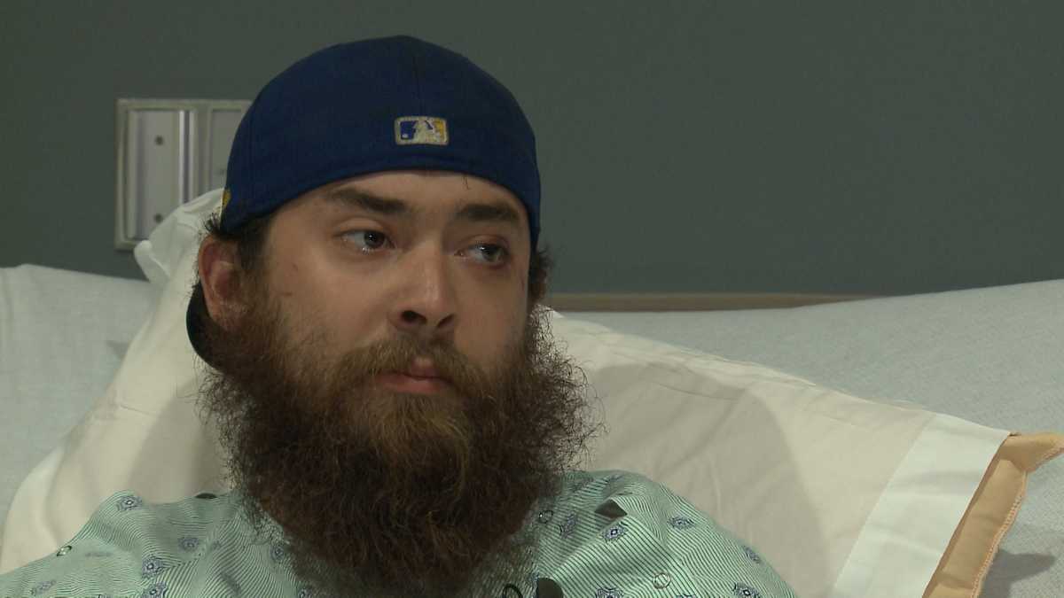 Motorcyclist trapped under bike for five hours gets to thank passer by ...