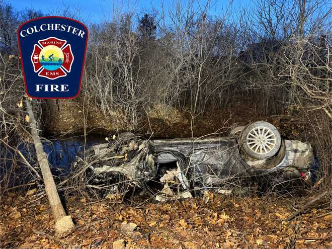 Colchester Fire Department assists driver after rollover crash on ...