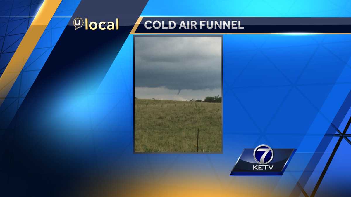 Cold air funnel develops near Snyder