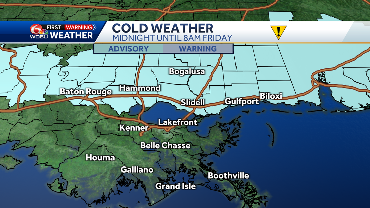 Cold Weather Advisory for the Northshore, wind chills 20-25 degrees