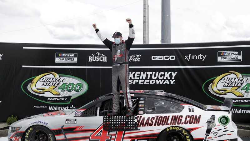 NASCAR Cup rookie Cole Custer wins in upset at Kentucky Speedway
