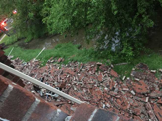 Partial wall collapse at PRP apartment complex displaces some residents