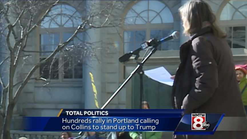 Protesters Call on Senator Collins for Action in Portland