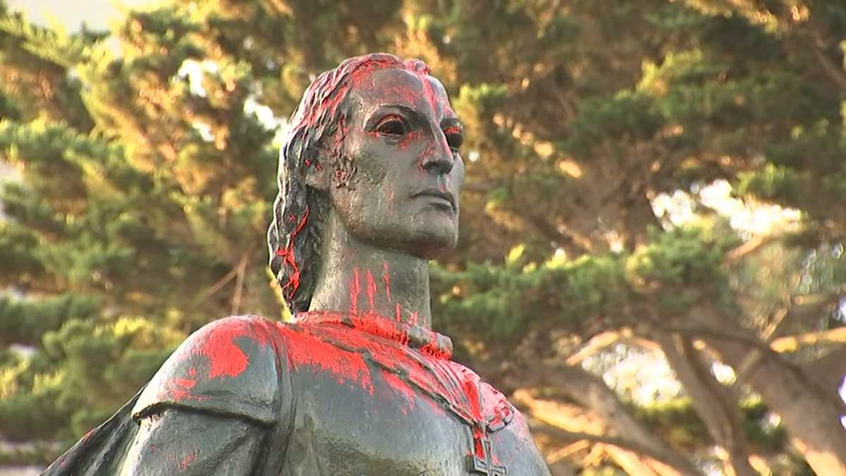 Columbus statue defaced in San Francisco
