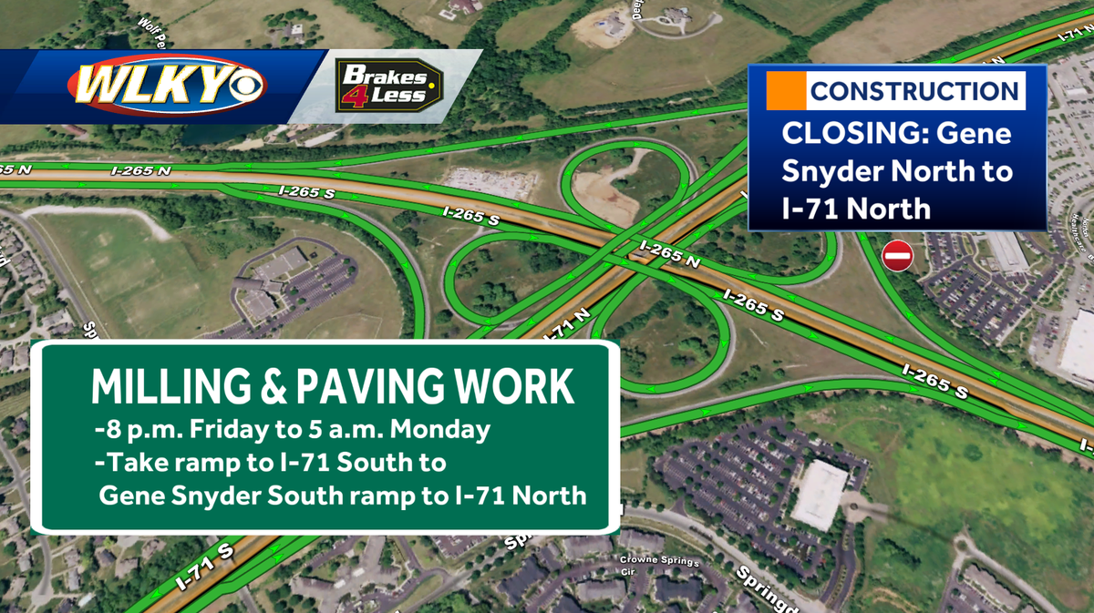 Heads up, drivers: I-71 lane and ramp closures this weekend
