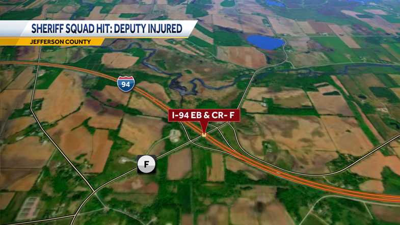Jefferson County sheriff's deputy injured when vehicle struck quad car