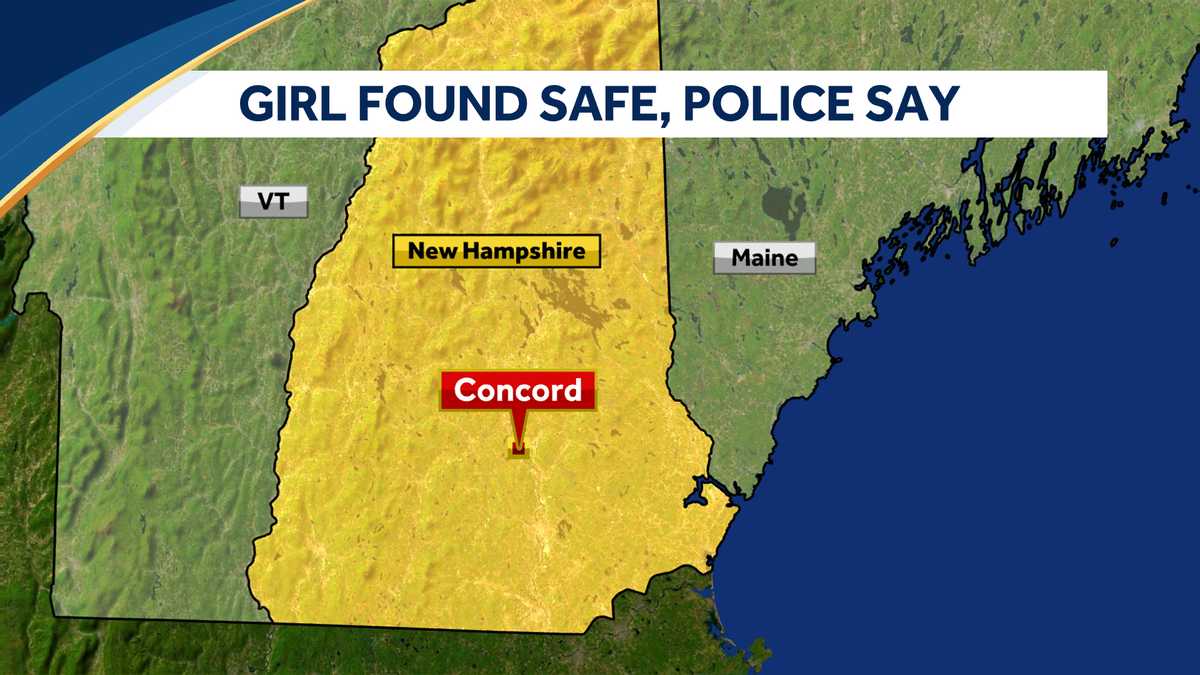 Concord, New Hampshire girl found safe