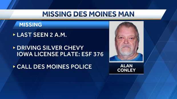 Des Moines man reported missing