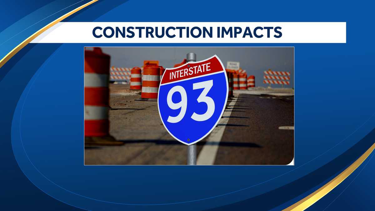 Construction leads to I-93 lane closure, ramp closure in NH
