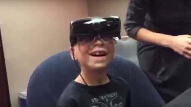 Independence boy, 7, raises funds for equipment to help him see