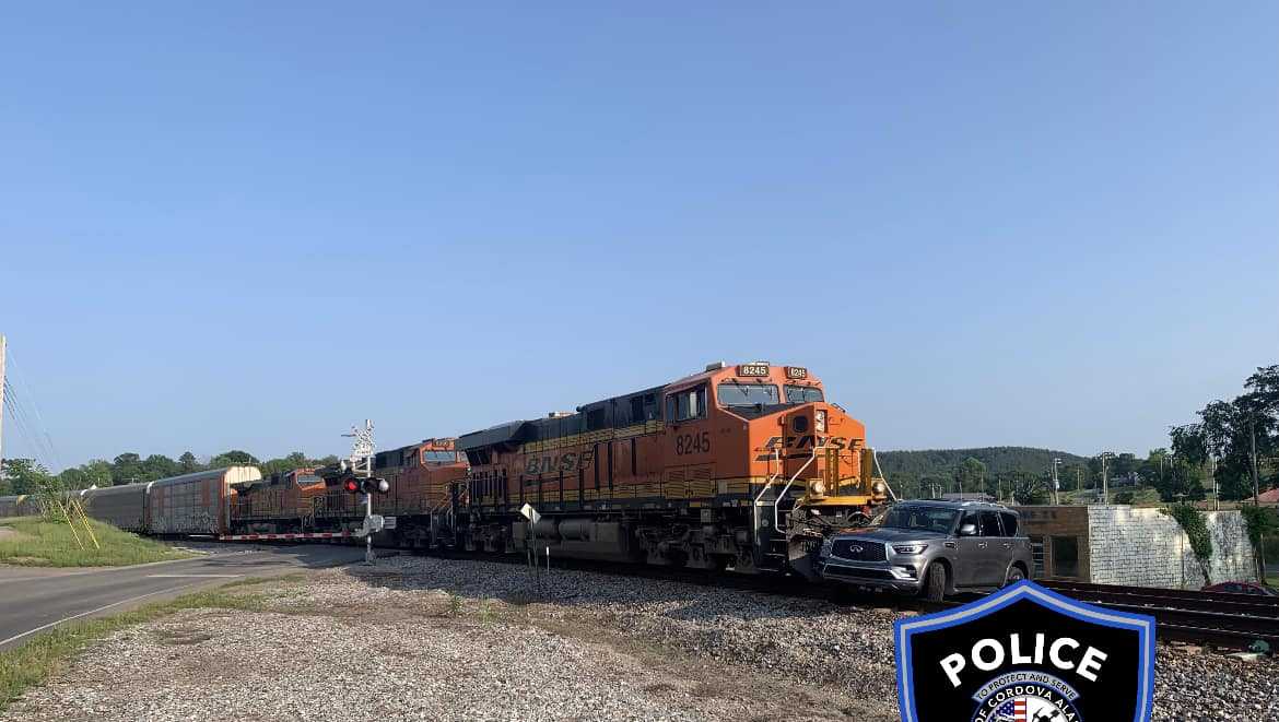 Train hits SUV in Cordova, crossings back open