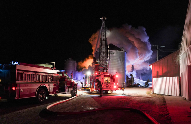 Iowa fire: Corning feed mill destroyed in large fire