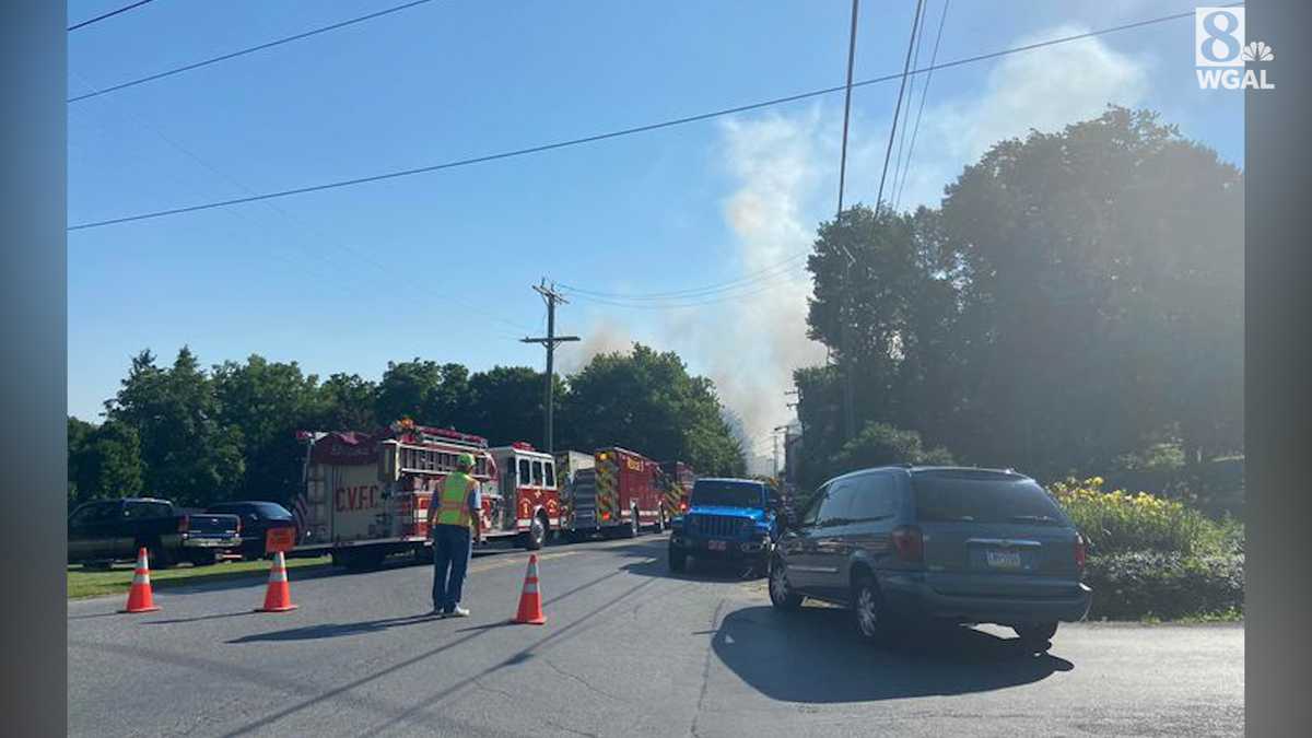 Crews battle fire in Cornwall Borough, Pennsylvania