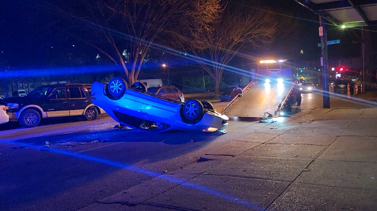 Police: At least 1 injured after car flips over Sunday morning in ...