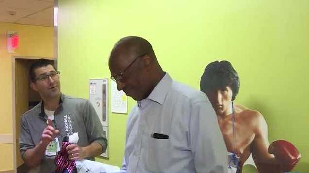 WLWT's Courtis Fuller celebrates final radiation treatment by ringing ...
