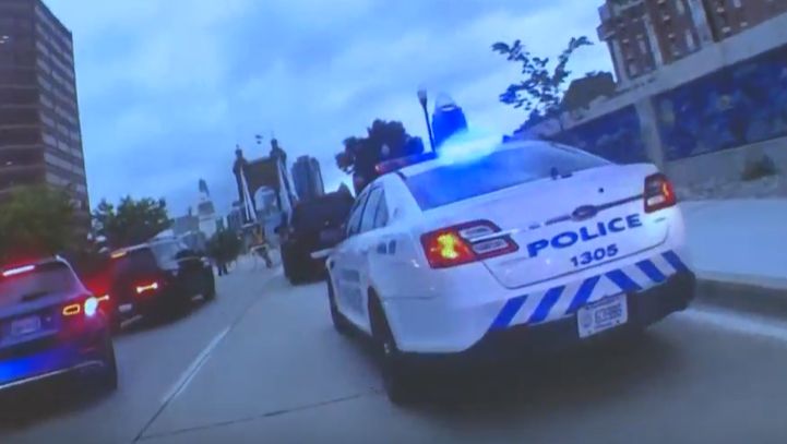 Police release new video showing clash with protesters on Roebling Bridge