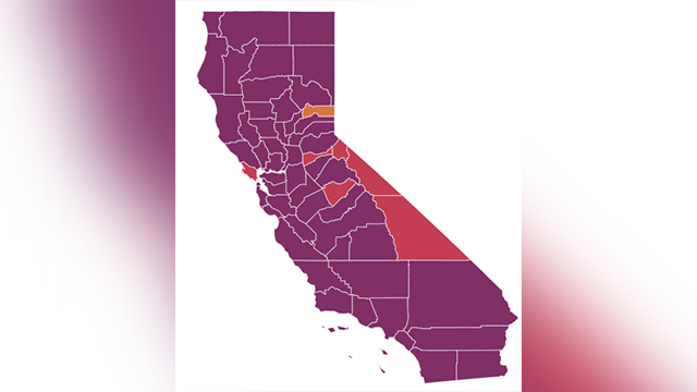 6 more counties move into California's most restrictive COVID tier
