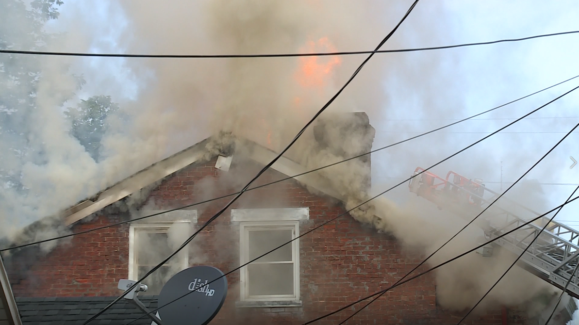 Firefighters put at risk by fire believed to be started by car crash