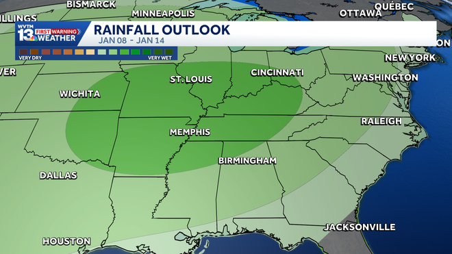 Alabama's Weather Forecast: Getting warmer with late-week rain