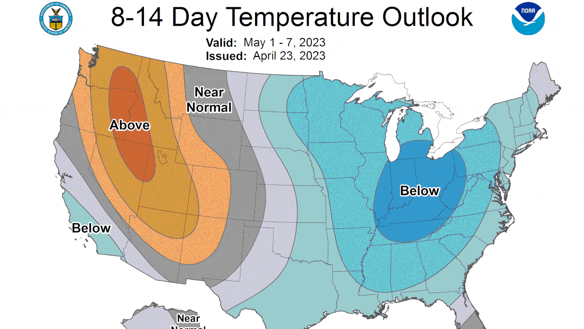 Weekly weather planner: Below average temperatures for the last week of ...
