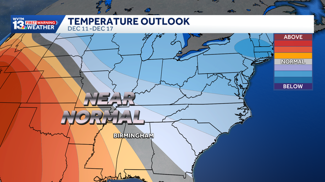 Alabama weather forecast: Chilly with rain at times