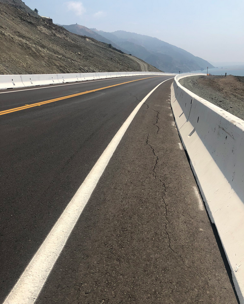 Cracks forming on newly-reopened stretch of Highway 1