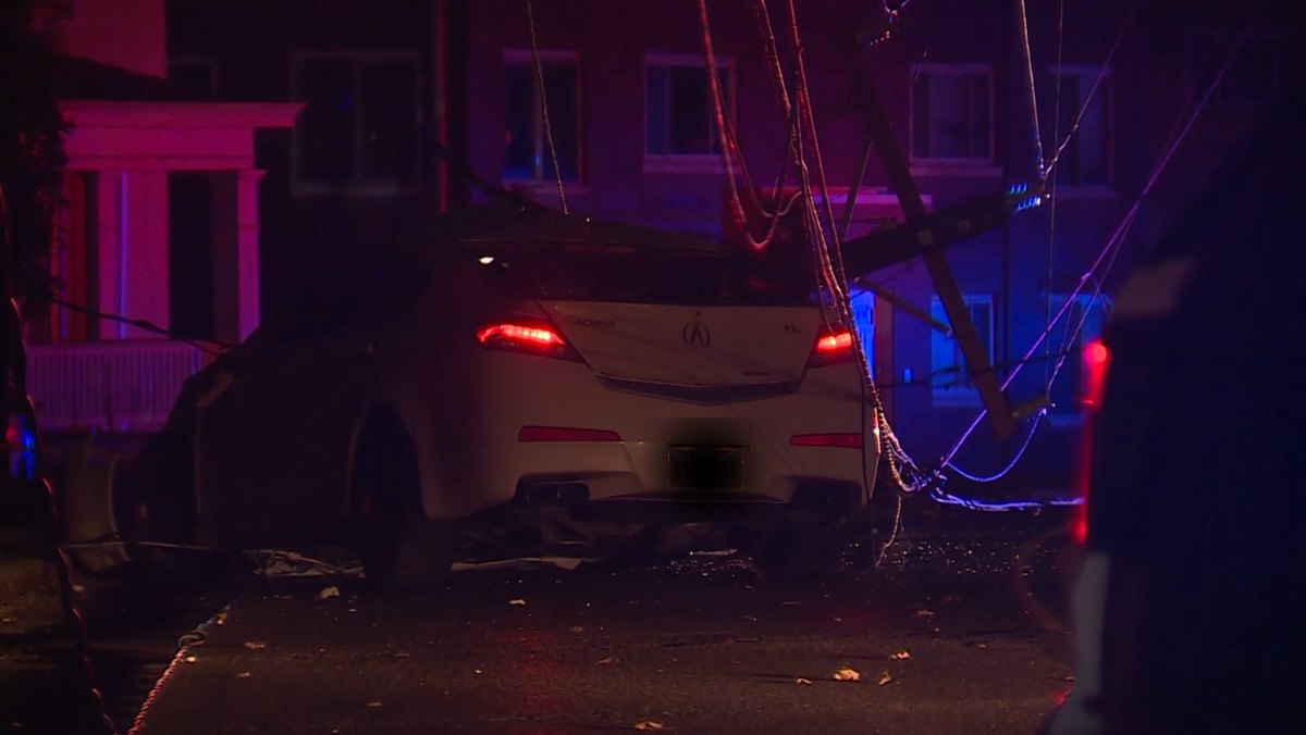 Police: 1 hurt after car hits utility pole in Westwood, power restored ...