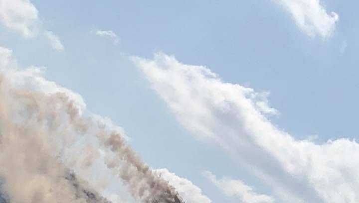 Crews on scene of crane fire in Jefferson Hills