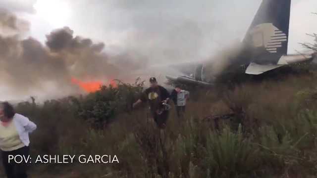 Dramatic cell phone video shows the moment plane crashed during takeoff