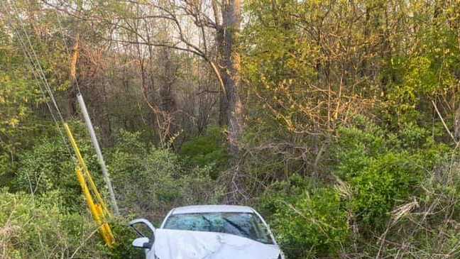 Car crashes into pole, leaves more than 100 without power in Crescent ...