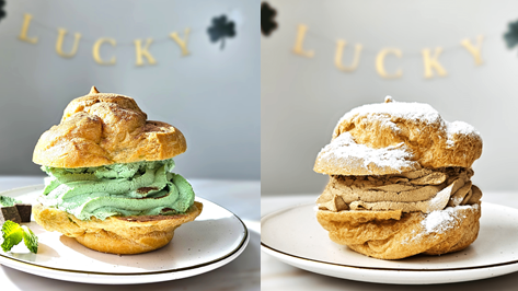 New cream puff flavors for St. Patrick's Day