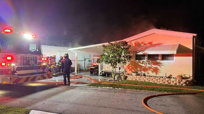 Downed power line sparks fire at manufactured home in Estero