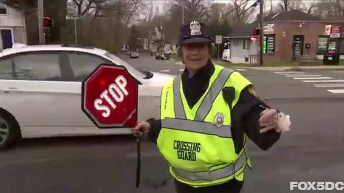91-year-old crossing guard celebrates 50 years on the job