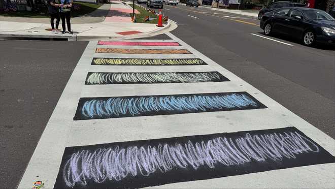 Pulse Memorial rainbow crosswalk in Orlando removed overnight