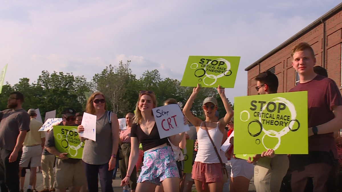 Parents protest teaching critical race theory at Forest Hills Schools