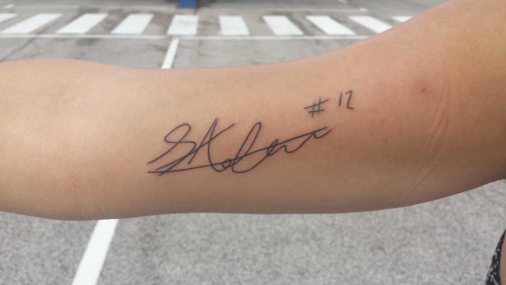 Thunder fan gets tattoo of Steven Adams' autograph