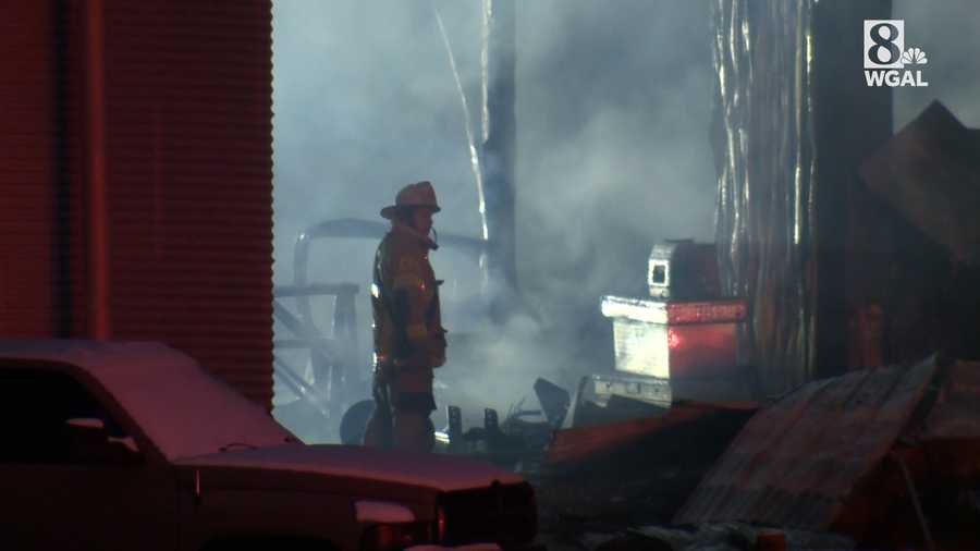 Firefighters tackle barn fire in Middlesex Township