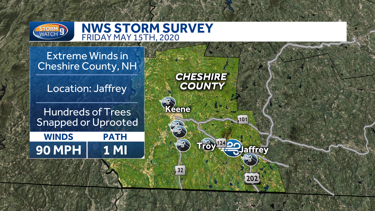 Destructive winds confirmed In portions of NH from May 15 storms