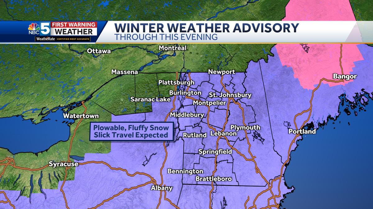 Steady snow bringing slick road conditions Tuesday afternoon