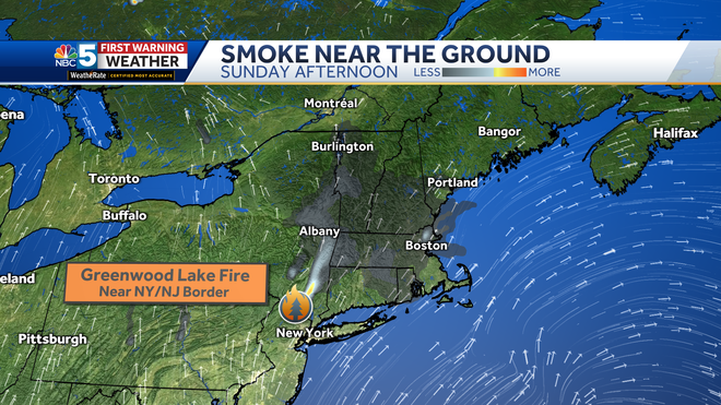 Wildfire smoke drifts into Vermont and New York