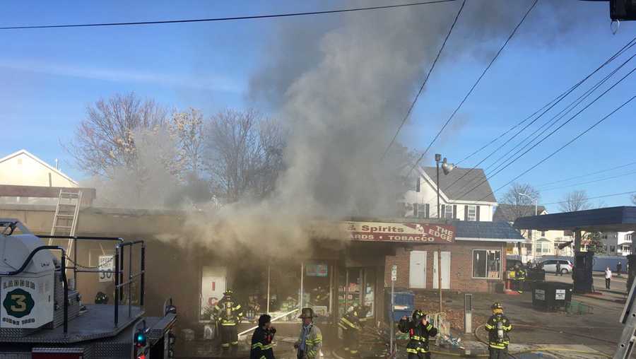 3-alarm fire rips through block of stores
