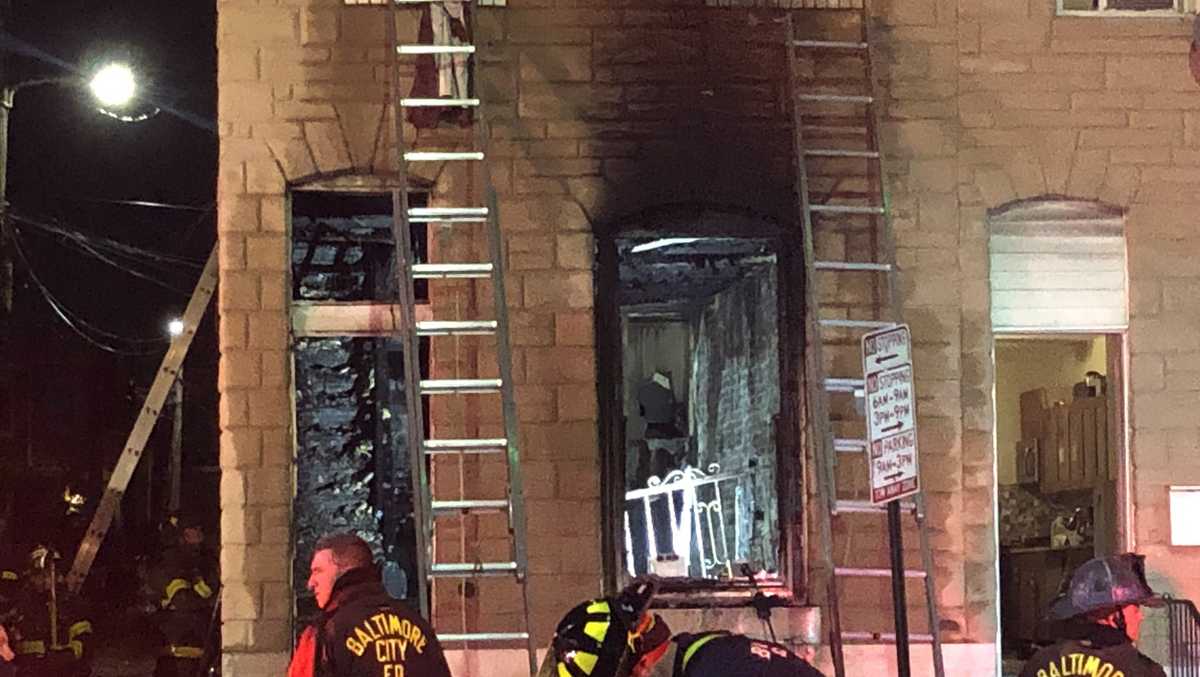 Woman hurt jumping from rowhome fire near Patterson Park