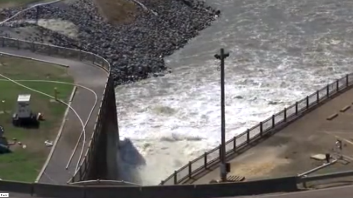 The U.S. Army Corps of Engineers issued a potential dam breach watch