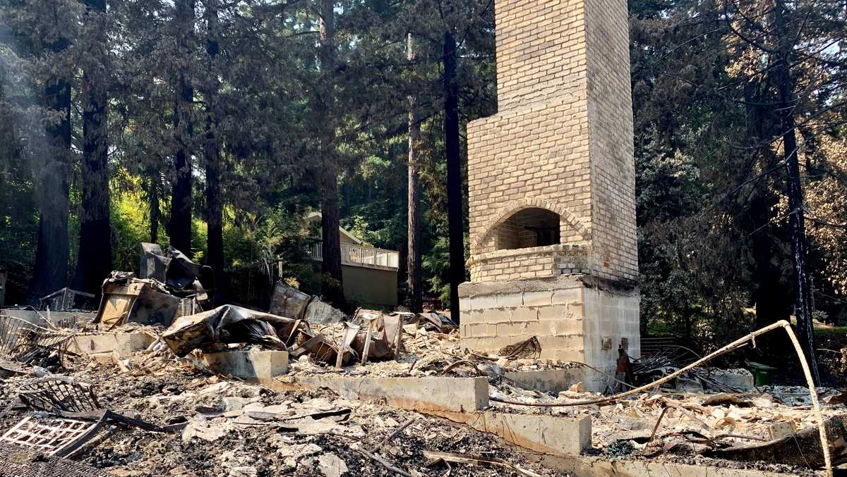 Major damage left behind by the CZU Lightning Complex fire
