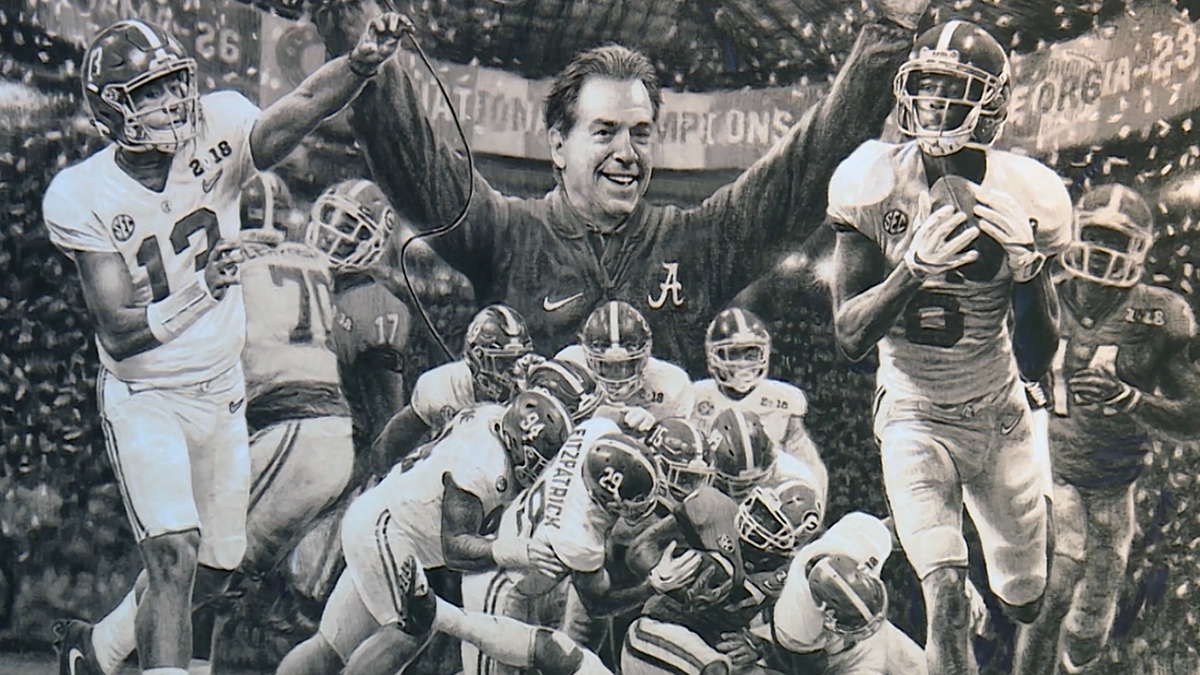 Daniel A. Moore reveals Alabama championship sketch